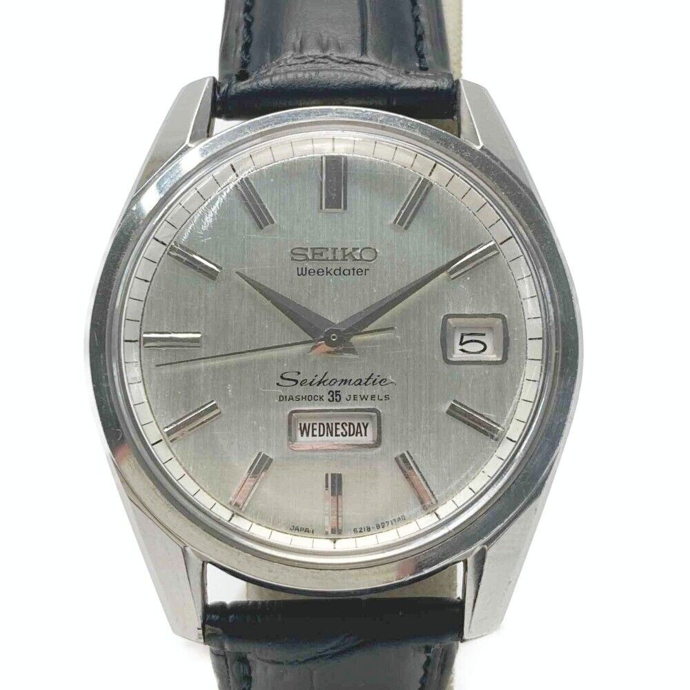 Vintage Seiko matic men's watch week data 6218-8971 self-winding Used ...